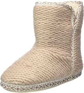 Flip*Flop Femme Tricoté et plié Chausson, café au Lait, 37 EU