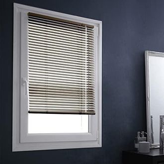 Mad&eacute;co Store v&eacute;nitien Aluminium 25mm sans percer - Ficelle - L107 x H150cm