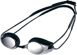 Arena Tracks Mirror Unisex Wettkampf-Schwimmbrille für Erwachsene, Schwimmbrille mit Verspiegelten Antibeschlag-Gläsern, UV-Schutz, 4 Austauschbare Nasenste
