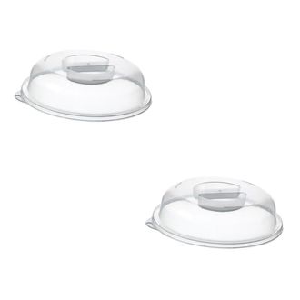 Cabilock 2 Stck. Frische Abdeckung Mikrowellen-spritzschutz, Magnetisch Mikrowellenabdeckung Spritzschutzdeckel Mikrowellendampfabdeckung Gericht Ofen Transpar