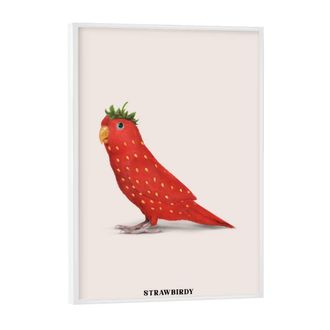 artboxONE Poster mit weißem Rahmen 18x13 cm Tiere Strawbirdy - Bild Parrot Bird Contemporary Art