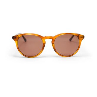 MessyWeekend Messyweekend, unisex, Accessoires, Brun, Taille: ONE Size Lunettes de soleil rondes