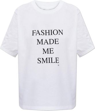Victoria Beckham Femme, Tops, Blanc, Taille: 40 FR Fashion Made Me Smile T-shirt