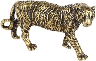 Generic Figurine vintage en laiton pour d&eacute;coration dint&eacute;rieur, sculpture miniature en cuivre massif avec artisanat d&eacute;taill&eacute;, mod&egrave;le d&eacute;coratif antique pour sal