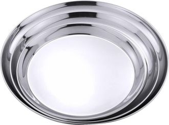 Contacto Edelstahl Serviertablett, Edelstahltablett, Servierplatte, rund, Ø ca. 50 cm