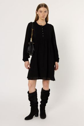 Gerard Darel Robe droite &agrave; damier en jacquard - LAETITIA - Noir