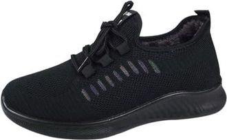 Hemobllo Chaussures Sport Femme Respirantes Maille Légère Baskets Légères Antidérapantes pour Marche et Course Confort Longue Durée Noir