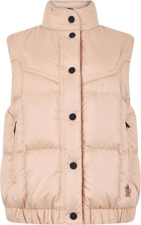 Moncler Gilet matelass&eacute; - Femme - Vestes - Beige - Taille: 38 FR