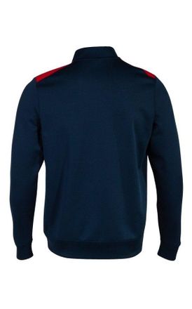 Joma Sweatshirt Pullover Championship VII (Half-Zip, Fleece-Futter) marineblau/rot
