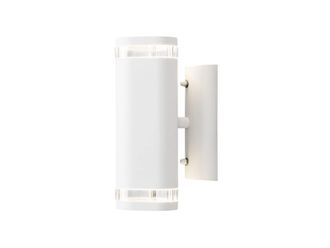 Konstsmide Moderne LED Außenwandleuchte Up & Down aus Aluminium, 24cm, Weiß matt