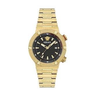 Versace Greca Logo Taucheruhr - - Accessories - Herren - Gelb - ONE SIZE