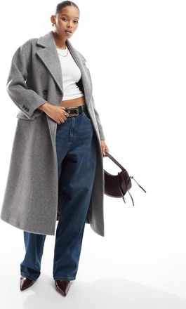 Stradivarius Weicher Oversize-Mantel in Grau