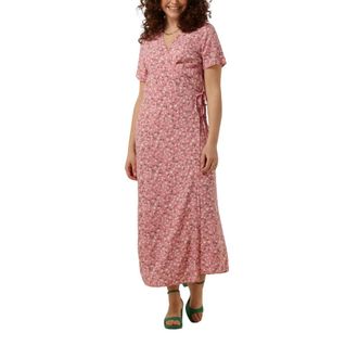 Object Elise Lange Wickelkleid in Hellrosa - - Dresses - Damen - Mehrfarbig - XS