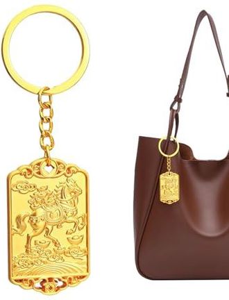 Generico Porte-cl&eacute;s &agrave; collectionner - Pendentif chinois de lann&eacute;e du cheval pour femmes adolescentes collectionneurs &eacute;tudiants, Porte-cl&eacute;s, Consulte la descrip