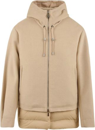 Moorer Femme, Sweatshirts et sweats &agrave; capuche, Beige, Taille: 34 FR MooRER Jacket