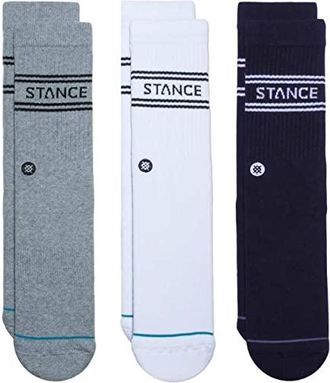 Stance Lot de 3 paires de chaussettes basiques, bleu marine, Medium, (A556D20SRO)