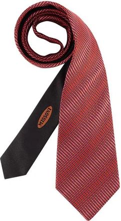 Missoni Herren Krawatte rot Seide unifarben
