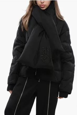 Jil Sander Quilted Down Jacket with Padded Scarf size 38