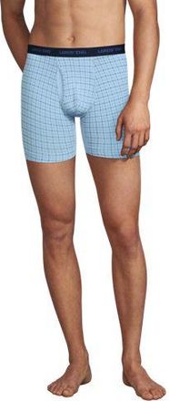Lands End Komfort-Boxershorts (3er-Set), Herren, Größe:48-50 regular, Blau, Baumwolle/Elasthan/Baumwolle Modal, by Lands End