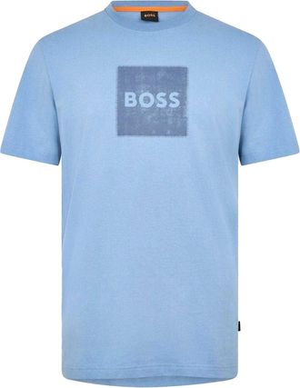 HUGO BOSS T-Shirt f&uuml;r Herren, Logo, Baumwolle (Blau)