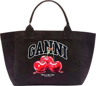 Ganni Femme, Sacs, Noir, Taille: ONE Size Sac fourre-tout moyen