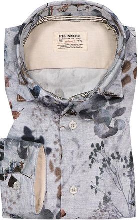 Fil Noir Herren Hemd grau Baumwolle