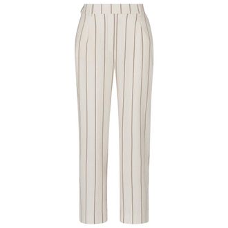 Bugatti Femme, Pantalons, Beige, Taille: 38 FR Pantalon de loisirs en lin ray&eacute;