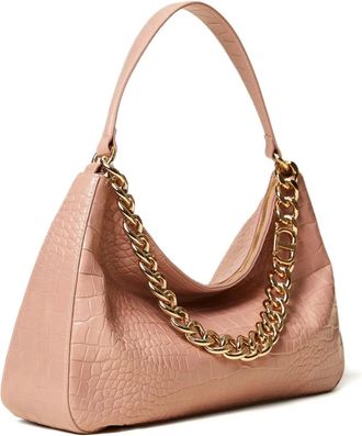 Twin-Set sac porté épaule à effet peau de crocodile - Rose