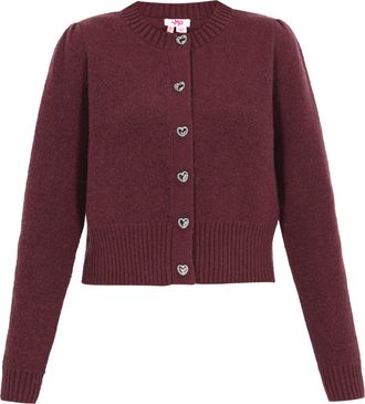 Mymo Strickjacke Frauen Burgund