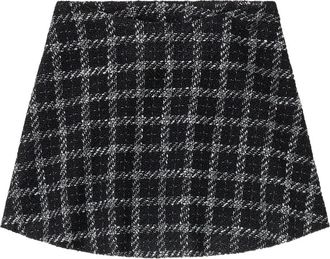 Diesel jupe évasée Gonna à carreaux - Noir