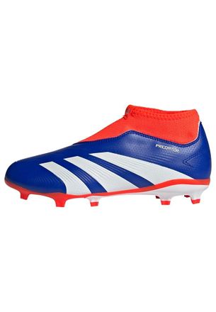 adidas Predator Accuracy League Laceless Football Boots Firm Ground, Fußballschuhe für festen Boden, Lucid Blue/FTWR White/solar red