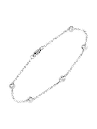 Luxury Bazaar bracelet en or blanc 14ct pavé de diamants