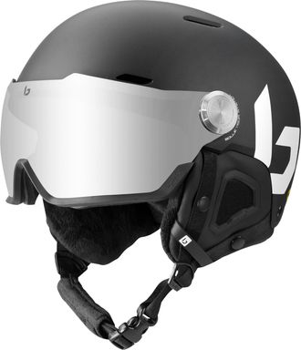 Bolle Might Visor | Ski-Helm mit integrierter Visier | Hochfeste ABS-Schutzkappe | Optimale Belüftung | Abnehmbare Ohrpolster | Anti-Beschlag- und Kratzschu