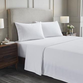 Superior SH Flanell-Bettwäsche-Set, Baumwolle, einfarbig, Weiß, 33x15.2x25.4 cm