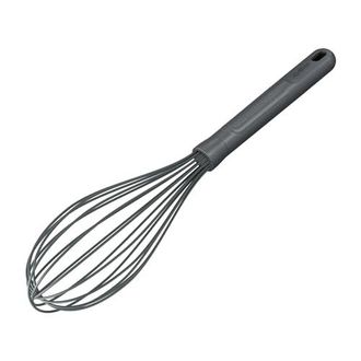 Zyliss Fouet de Cuisine Silicone Paille de Bl&eacute;, Fouet Professionnel, Ustensile de Cuisine, Batteur &agrave; Oeufs Manuel, gris b&eacute;luga, 30 cm x 6,5 cm, passe au lave
