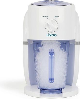 Livoo Appareil 2 en 1 granit&eacute;s et glace pil&eacute;e - Pour cocktails ou boissons rafra&icirc;chissantes - 1,1 litre DOM430