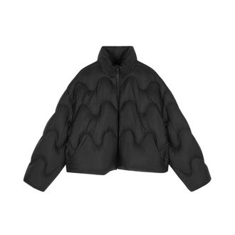 JNBY Daunenjacke Damen Boxy Daunenjacke mit Wellen-Steppung in Schwarz