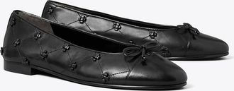 Tory Burch Bunny Knot Ballerina mit Zehenkappe