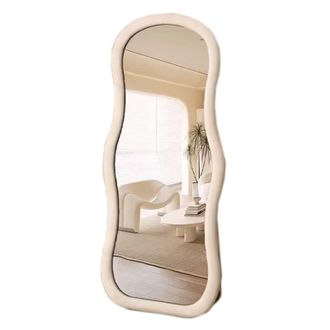 Generic Spiegel Standspiegel Ganzk&ouml;rperspiegel Verzerrungsfreie Reflexion f&uuml;r Badezimmer Flur Schlafzimmer Wohnzimmer(White,50x150 cm)