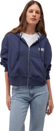 Mavi Damen Full Zip Sweatshirt Pullover, Mood Indigo, XS