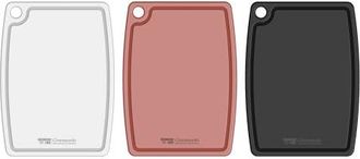 Rockingham Forge Greenworks Satz von 3 Schneidebretter Recyceltes Plastik 37x28cm Rosa Schwarz Weiß