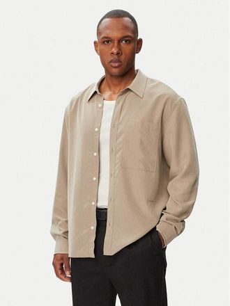 Calvin Klein Hemd Ls Drapey LV04LF113G Dunkelbeige Regular Fit