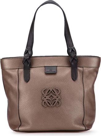 Loewe Shopper - Anagram Leather Fusta Tote - Gr. unisize - in Braun - für Damen