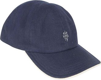 Eleventy Homme, Accessoires, Bleu, Taille: ONE Size Casquette de baseball en lin et coton m&eacute;lang&eacute;s