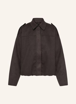 Ichi Jacke Ihkeisha In Lederoptik braun