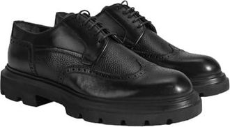 Desa Chaussures &agrave; Lacets Man - Tige en Cuir, Bout Rond, faciles &agrave; Enfiler, Respirantes | Noir - 41