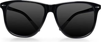 Carlheim Mens Dark Lens Uv400 Axel Sunglasses Lunettes de Soleil, Noir, 131mm Hommes