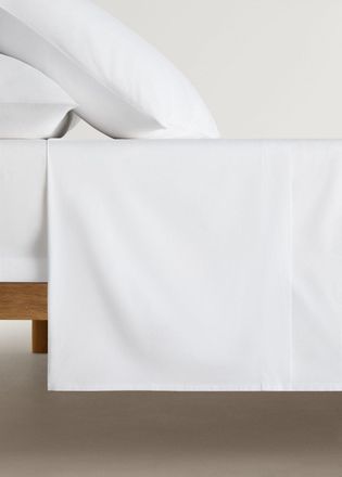 Mango Drap plat percale de coton lit 180 cm blanc - Home - Lit 180/200 cm - MANGO HOME