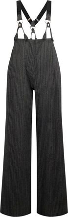 Philosophy di Lorenzo Serafini Femme, Combinaisons et Ensembles, Gris, Taille: 36 FR Pantalon Palazzo &agrave; Bretelles R&eacute;glables