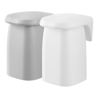 DOITOOL Wandmontierte Zahnb&uuml;rstenbecher 2 St&uuml;ck aus Bruchfestem Kunststoff Magnetische Mundsp&uuml;lbecher in Pastellfarben Platzsparend f&uuml;r Bad und Reise